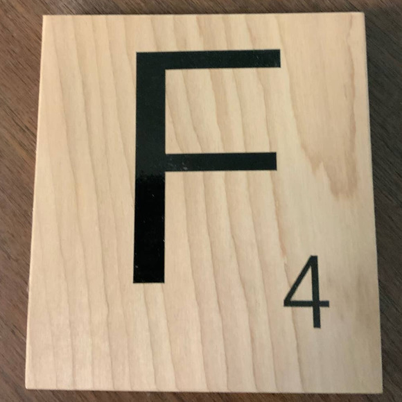 Scrabble | Other | New 5 X 55 Scrabble Game Letter F Wooden Alphabet ...